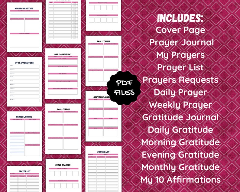 Prayer Journal Printable | Daily Prayer Planner | Digital Bible Study ...