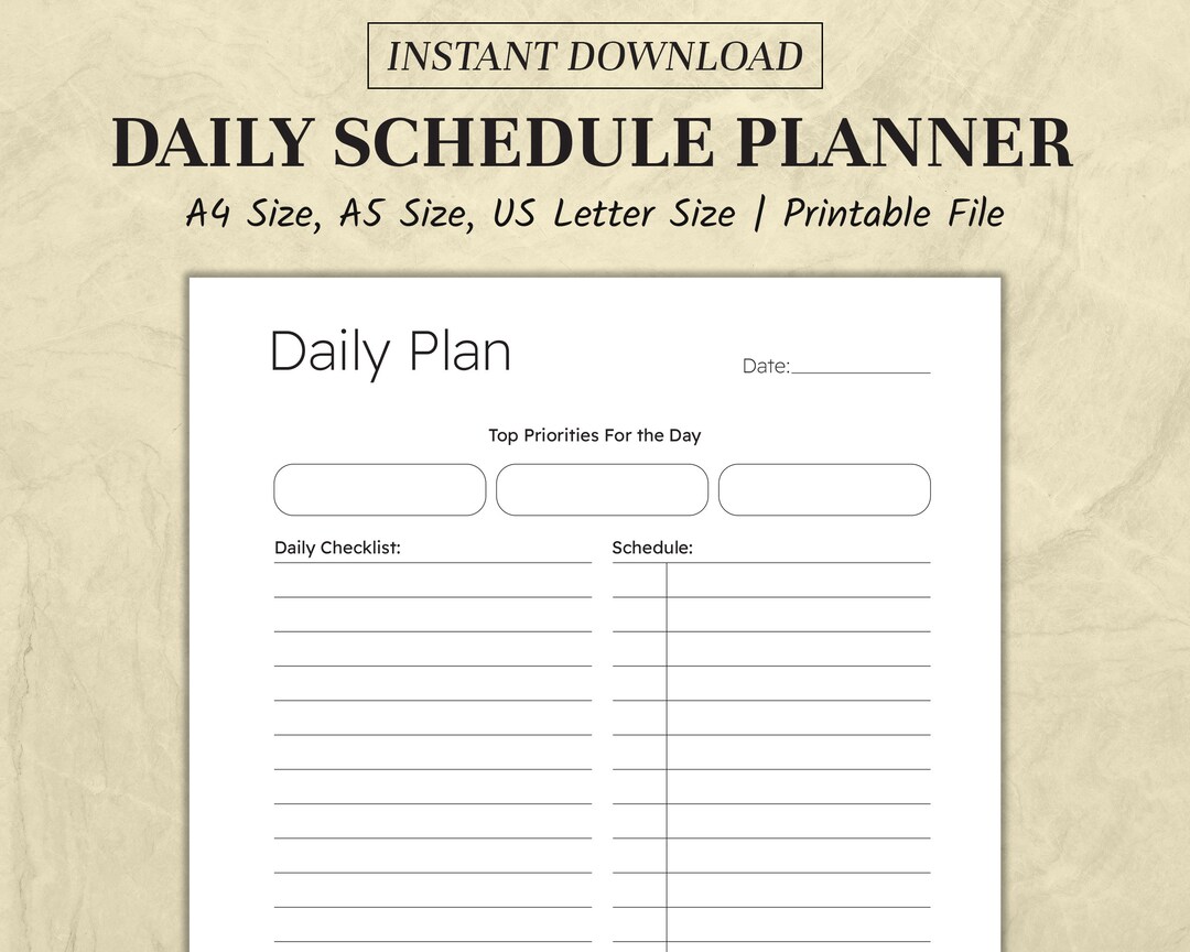 Daily Planner | Printable Daily to Do List | Productivity Planner | 24 ...