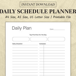 Daily Planner | Printable Daily to Do List | Productivity Planner | 24 ...
