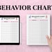 Behavior Chart Printable | Behavior Management Chart | Digital Toddler Behavior | Teen ...