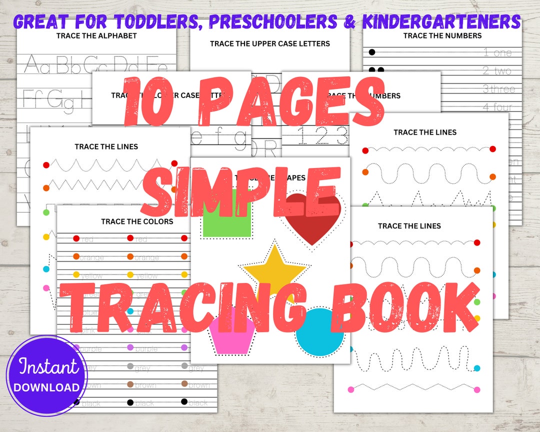 Tracing Worksheet Bundle | Printable Alphabet Number | Letter Color ...