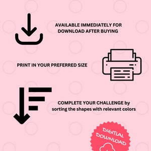 Printable Color Sorting Activity | Digital Preschool Worksheet ...