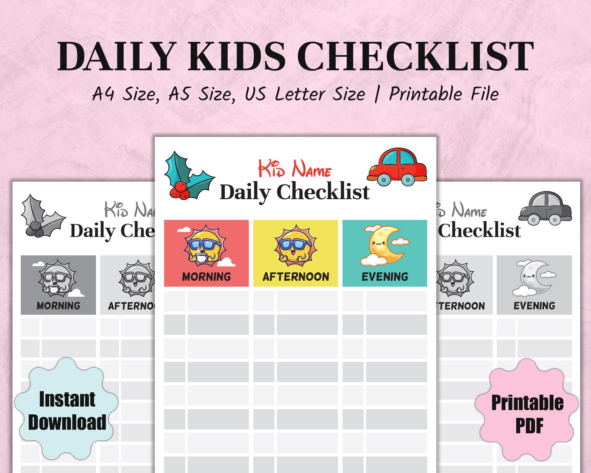 Ultimate Kids Daily Routine Checklist | Digital Kids Responsibility ...