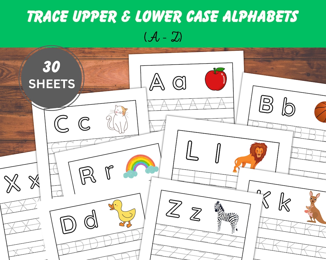 Alphabet & Number Tracing Sheet | Printable ABC Tracing | Handwriting ...