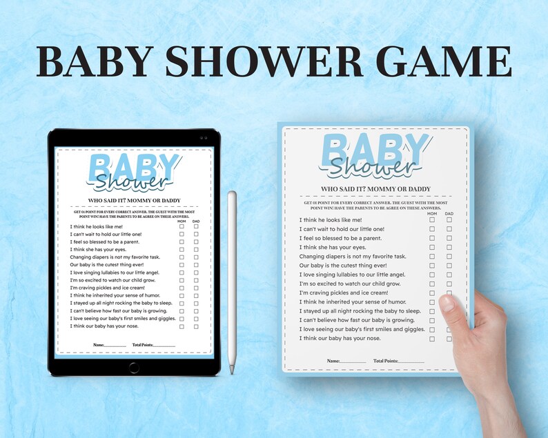 Mommy or Daddy Game Printable | Mommy or Daddy Guess Who Game | Guess ...