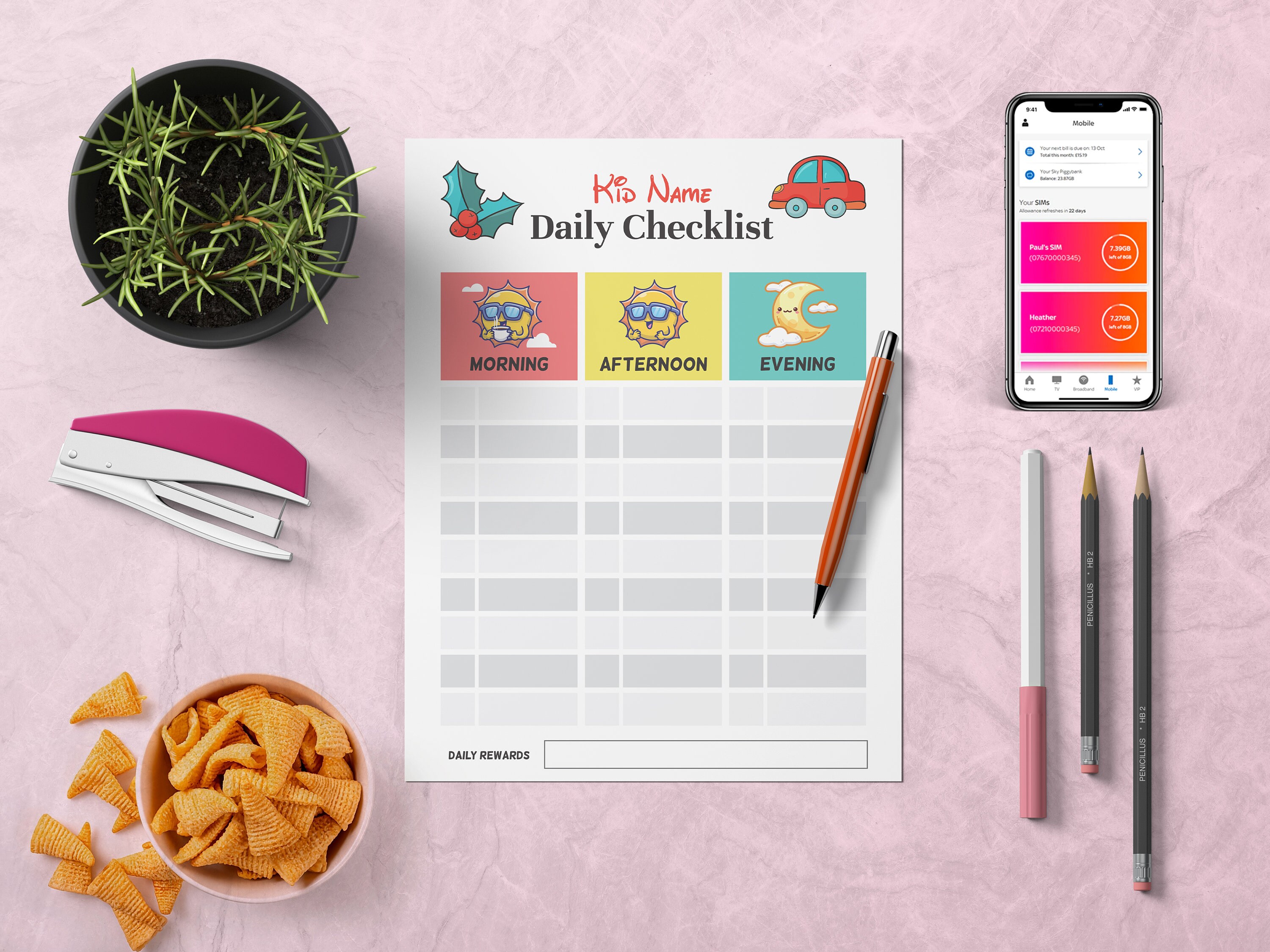 Ultimate Kids Daily Routine Checklist | Digital Kids Responsibility ...