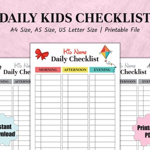 Ultimate Kids Daily Routine Checklist | Digital Kids Responsibility ...
