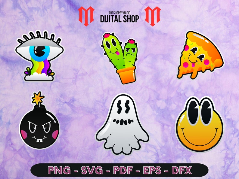 25 Design Stickers Bundle Vector Art Funny for Cricut - Etsy