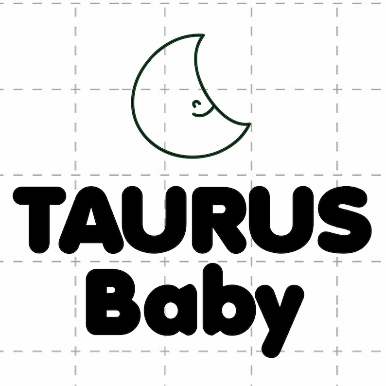 Taurus Baby PNG Zodiac Star Sign Baby Announcement Hospital - Etsy
