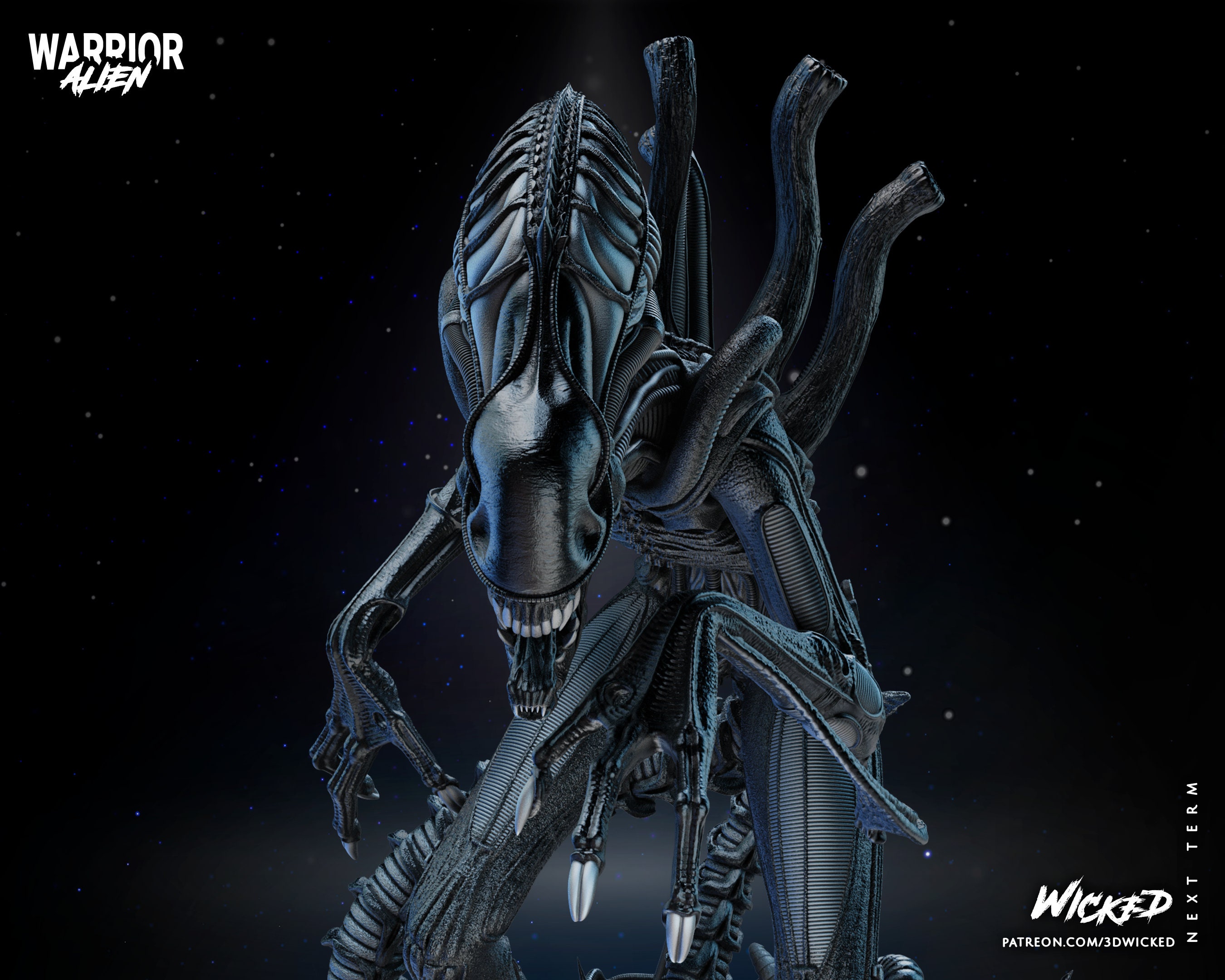 Fan Art Alien Xenomorph 3D Printed Model. - Etsy UK