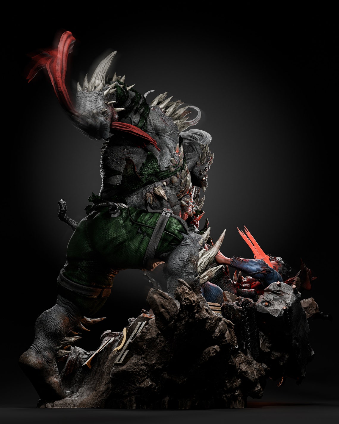 Fan Art DOOMSDAY 3D Printed Model W/SUPERMAN - Etsy Canada