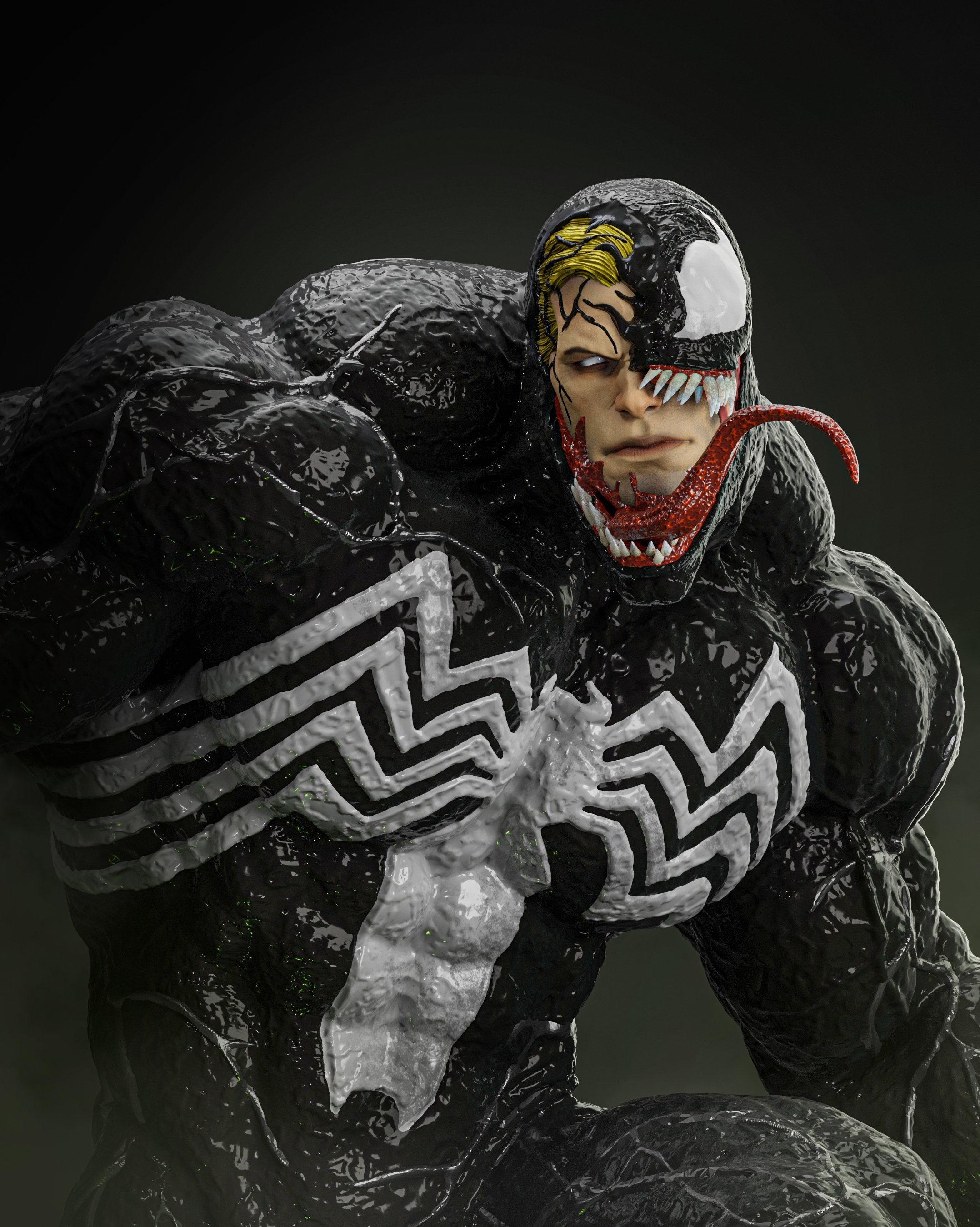 Fan Art Venom 3D Printed Model. - Etsy