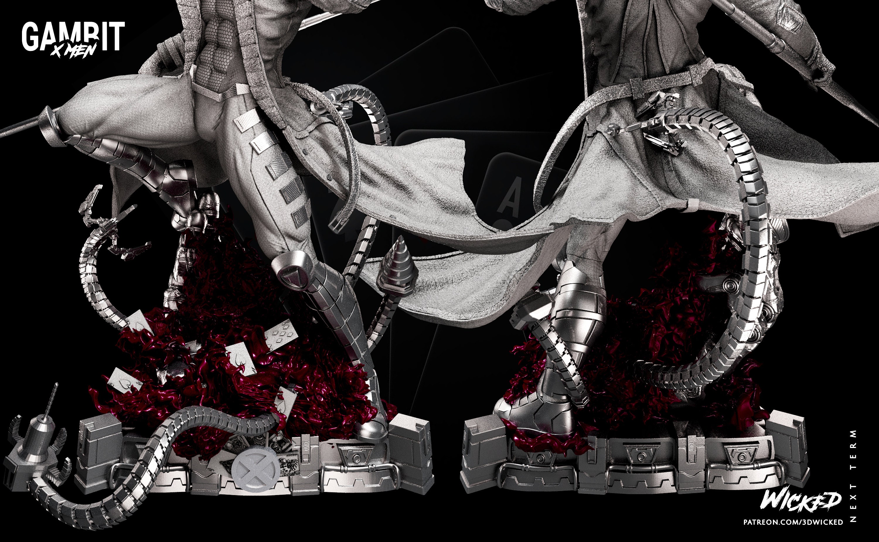 Fan Art Gambit 3D Printed Model. - Etsy