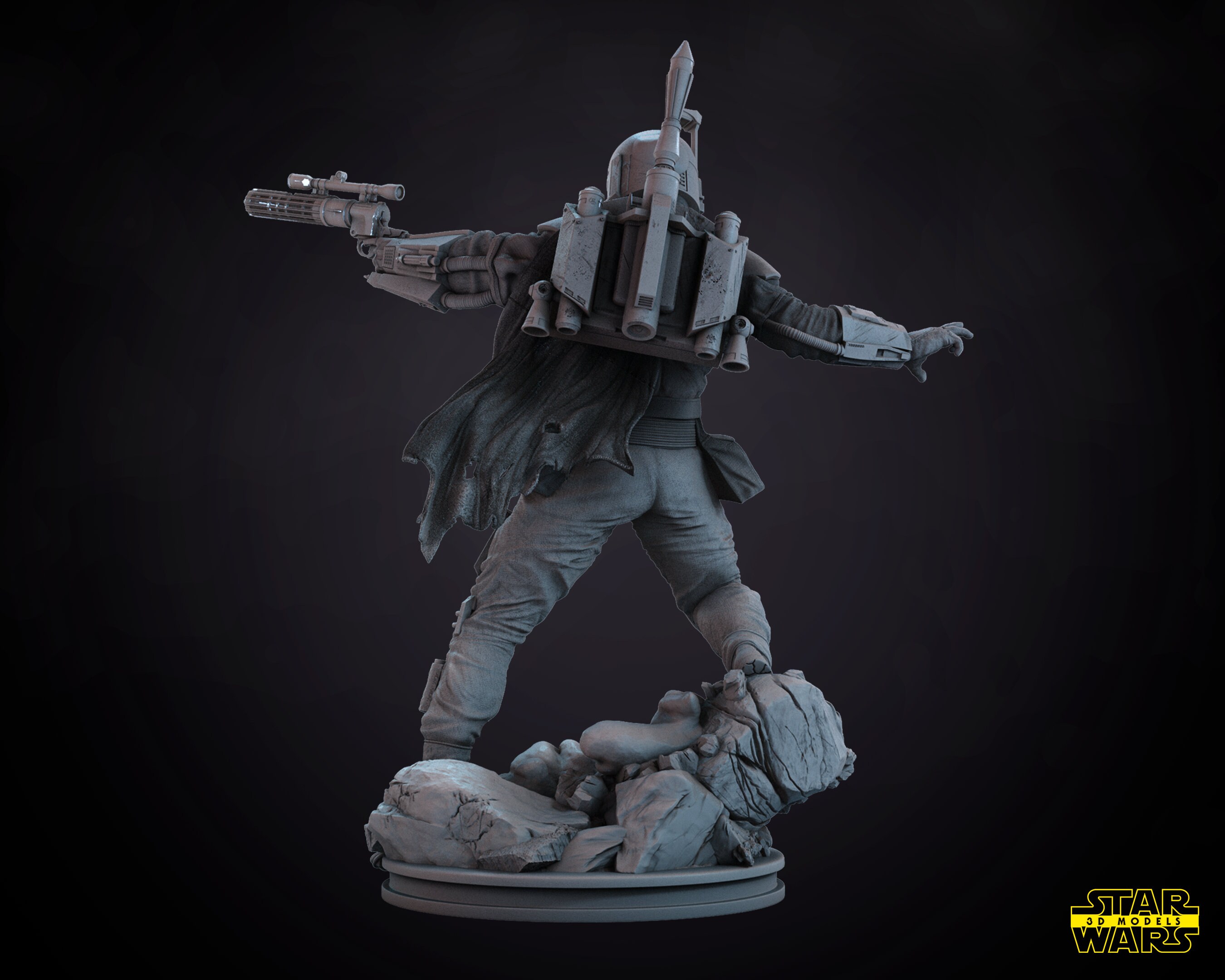 Boba Fett 3D Printed Model. - Etsy