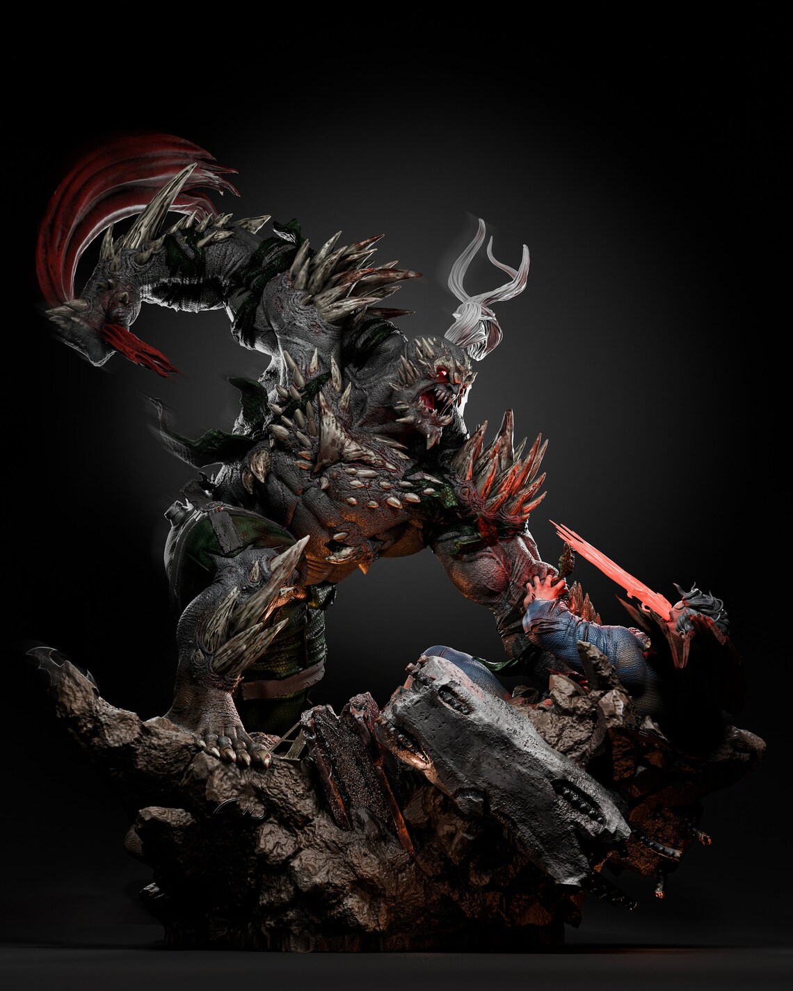 Fan Art DOOMSDAY 3D Printed Model W/SUPERMAN - Etsy Canada