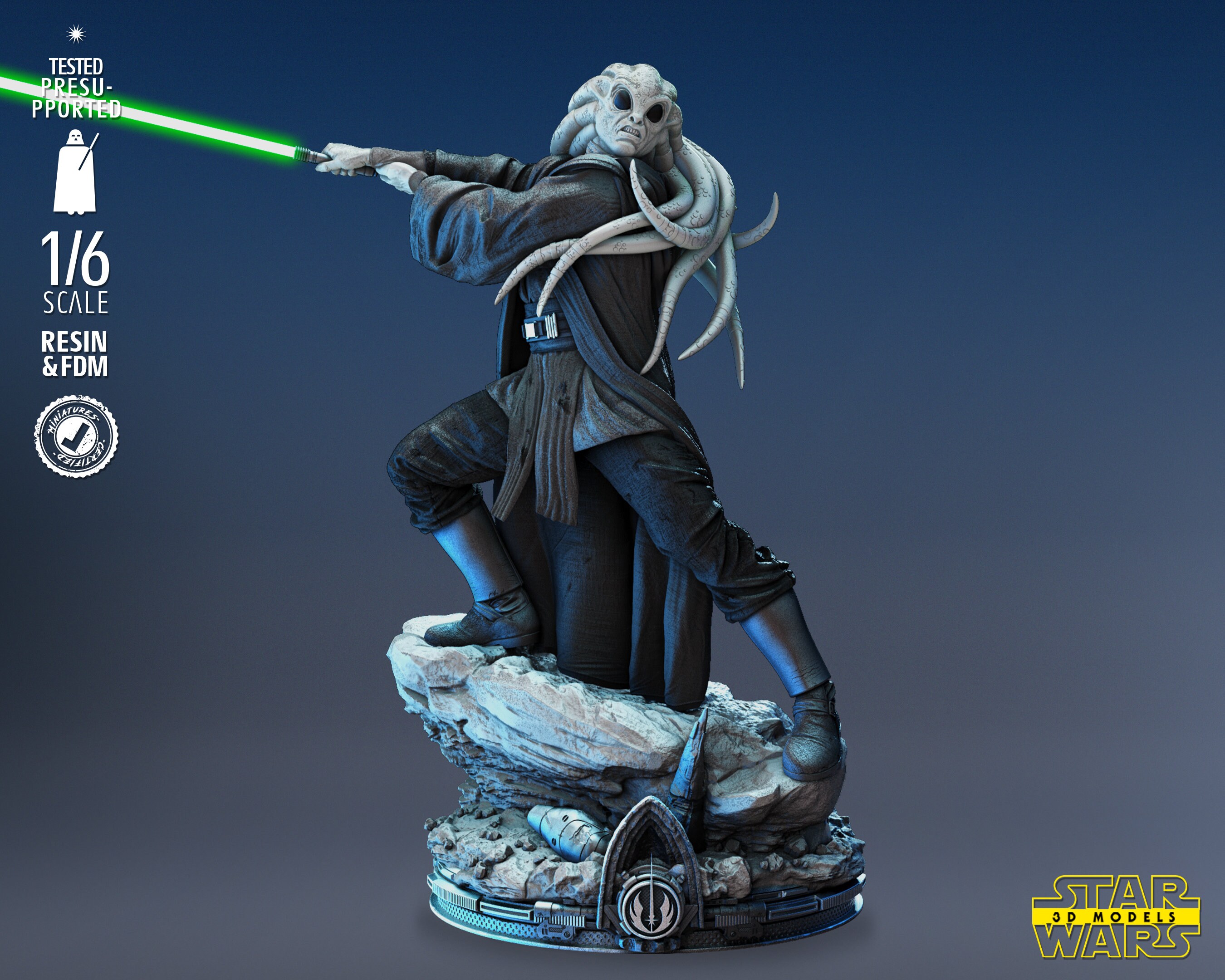 Fan Art Kit Fisto 3D Printed Model. - Etsy