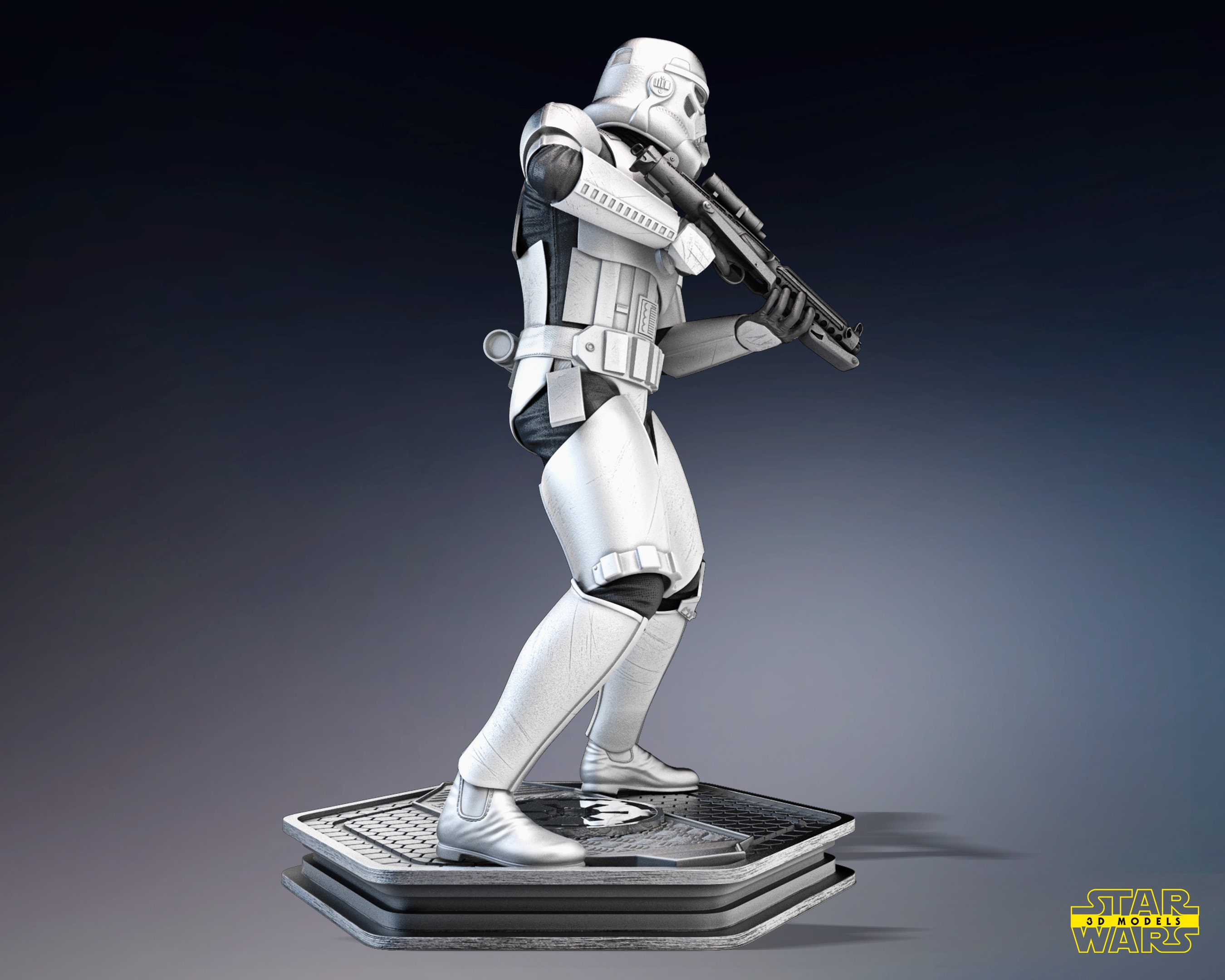 Fan Art Stormtrooper 3D Printed Model. - Etsy
