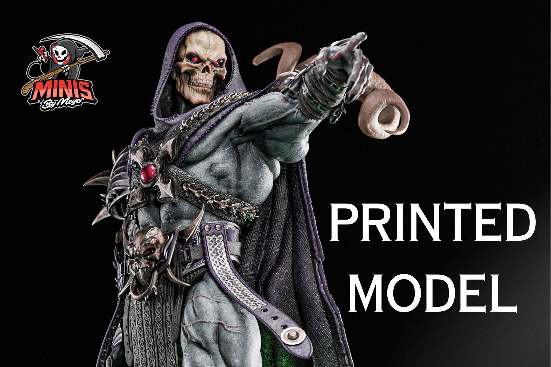 Fan Art Skeletor 3D Printed Model. - Etsy
