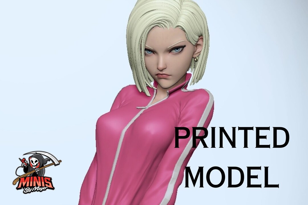 Fan Art Android 18 3D Printed Model. - Etsy