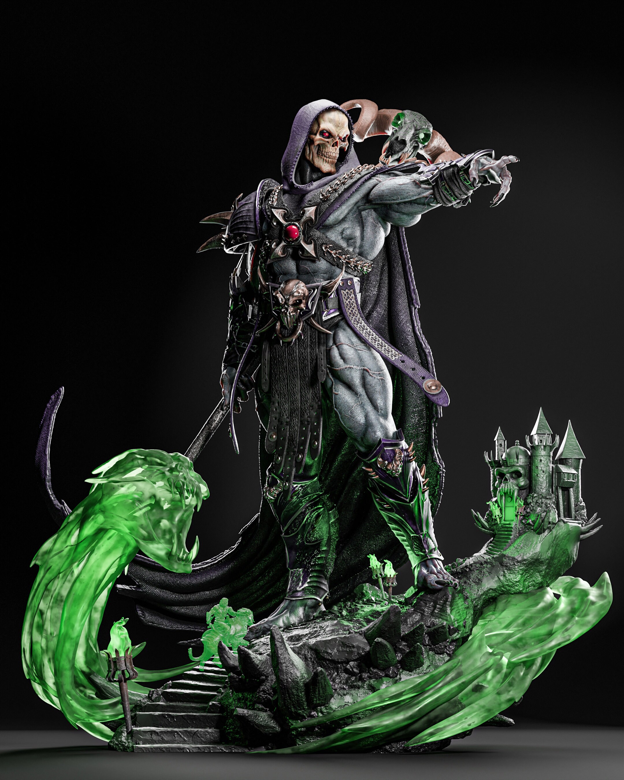 Fan Art Skeletor 3D Printed Model. - Etsy