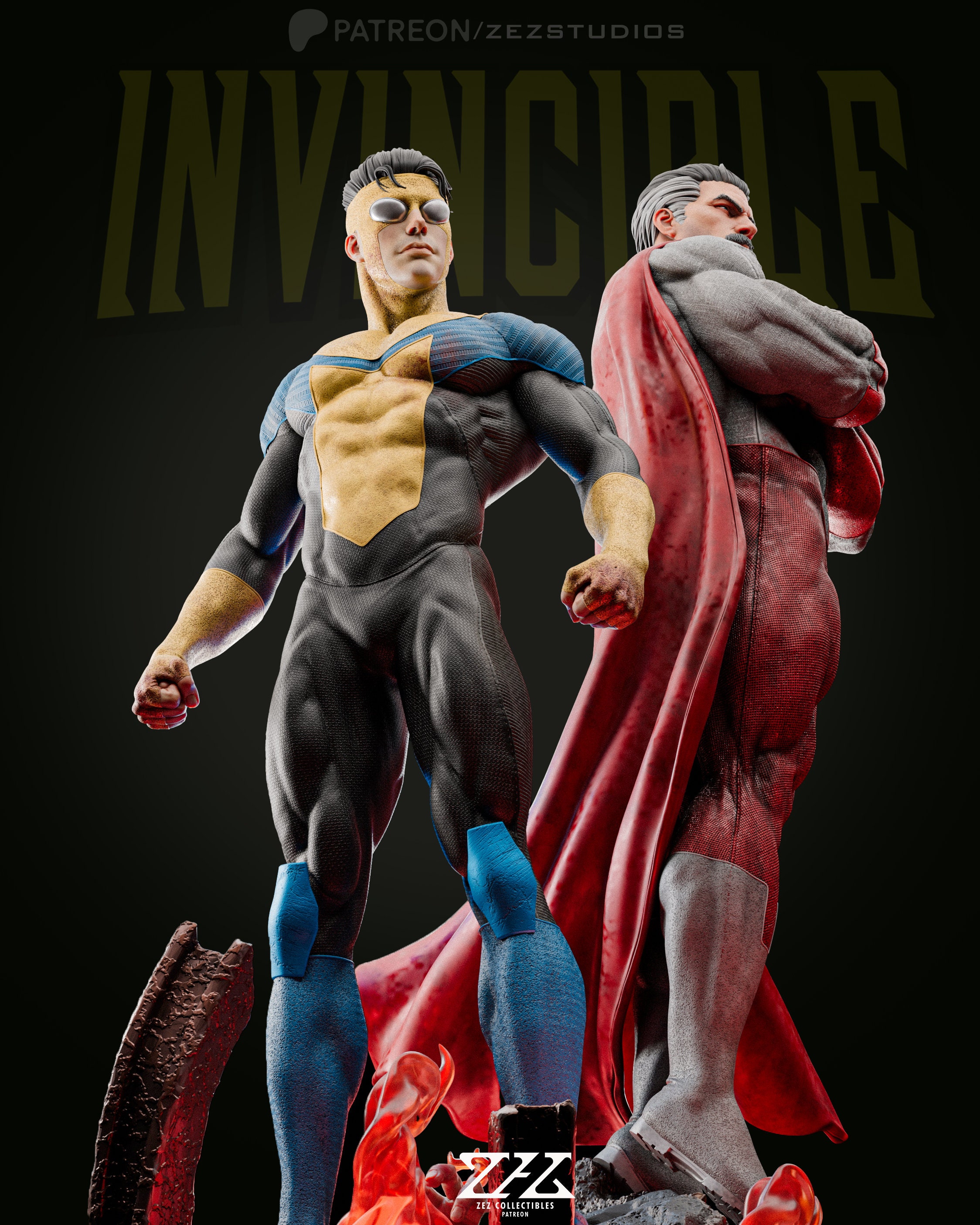 Fan Art INVINCIBLE 3D Printed Model. - Etsy UK