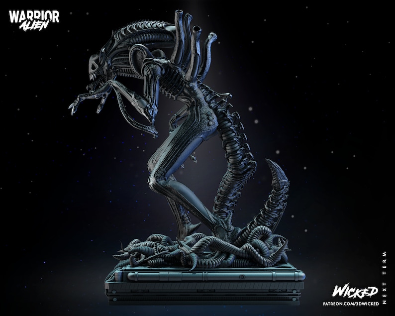 Fan Art Alien Xenomorph 3D Printed Model. - Etsy UK