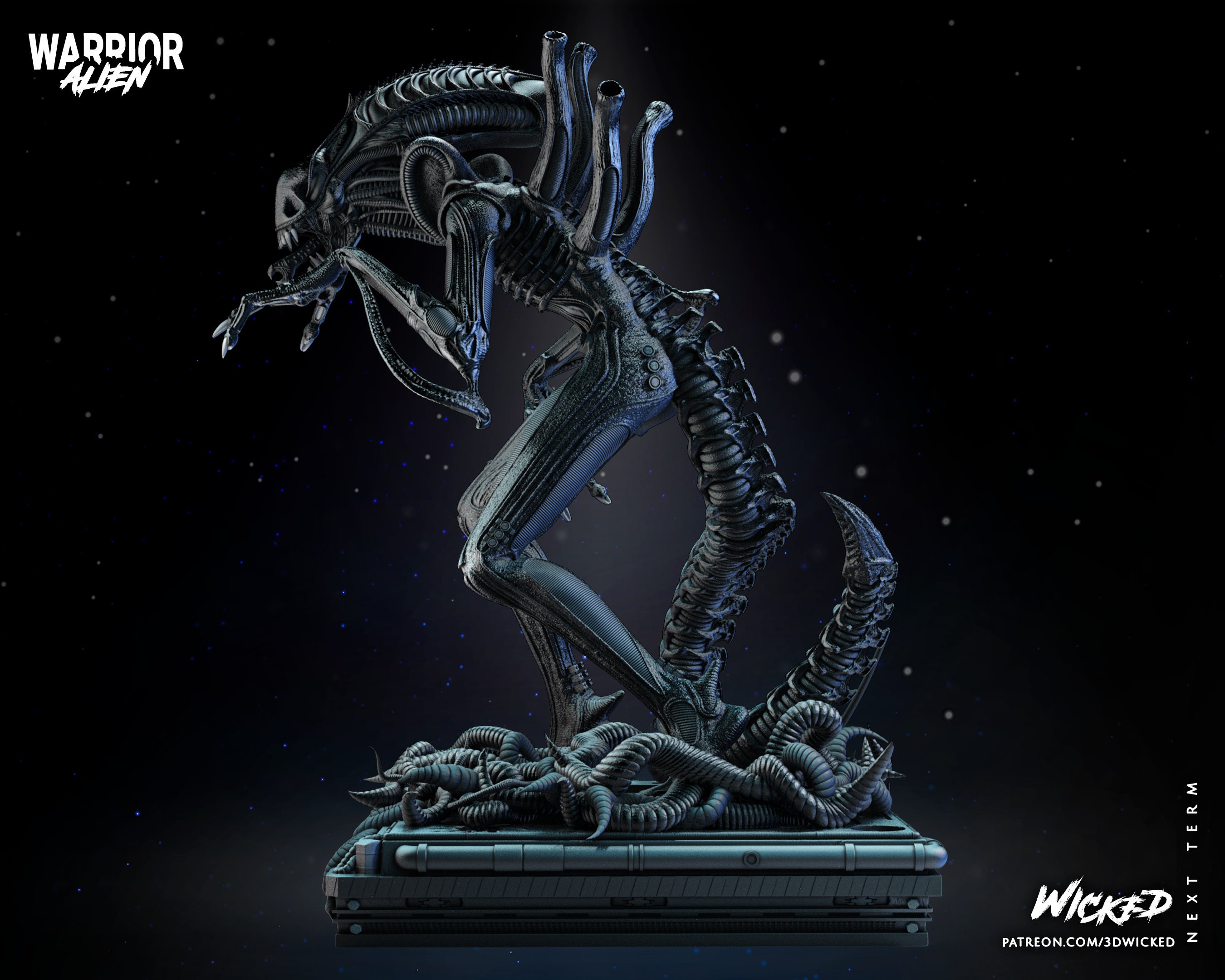 Fan Art Alien Xenomorph 3D Printed Model. - Etsy
