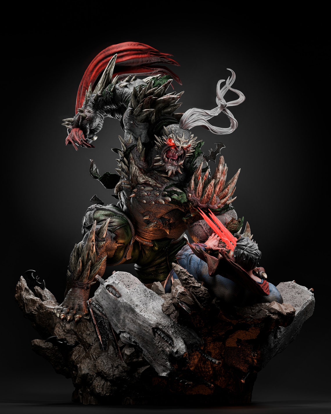 Fan Art DOOMSDAY 3D Printed Model W/SUPERMAN - Etsy Canada