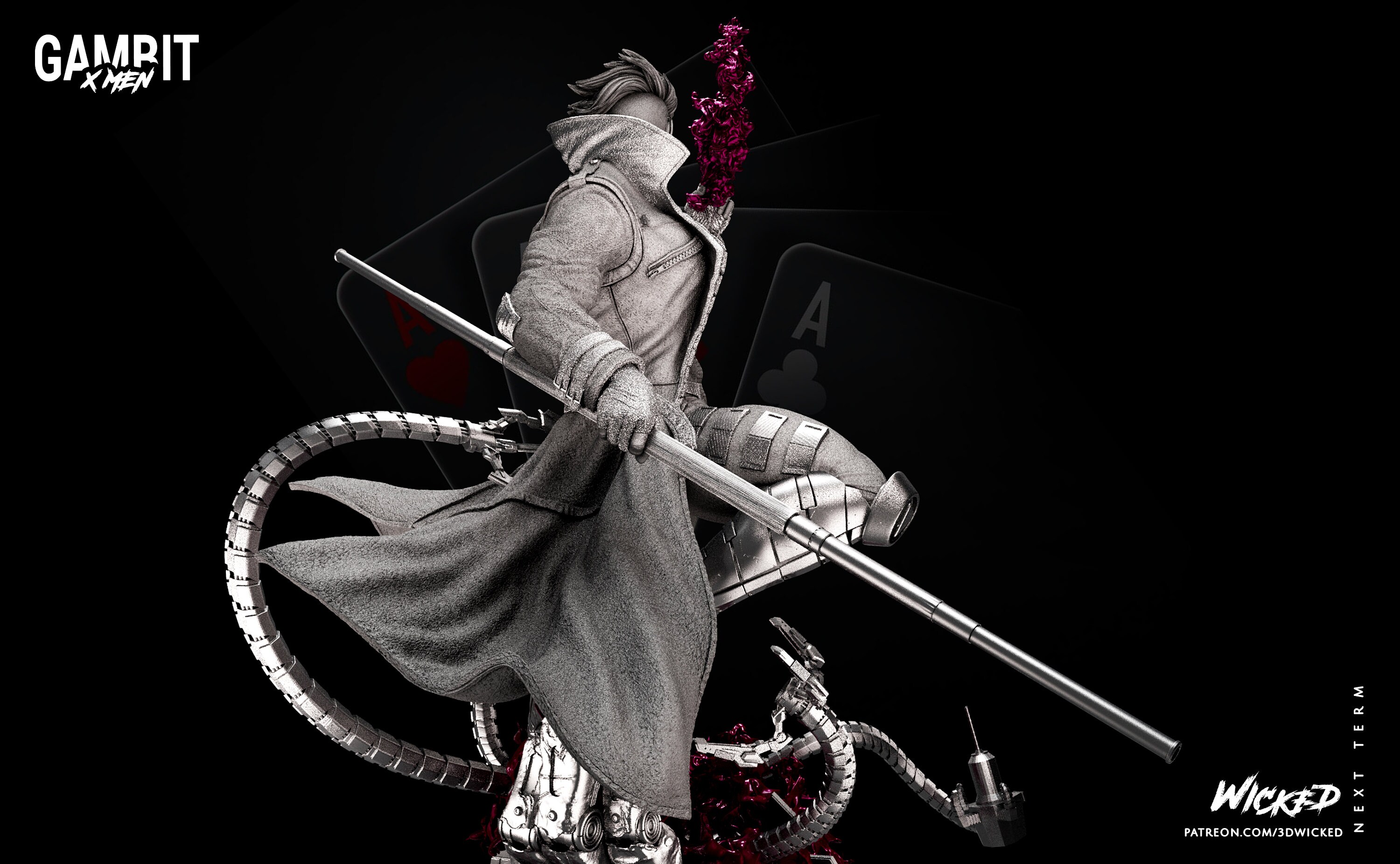 Fan Art Gambit 3D Printed Model. - Etsy