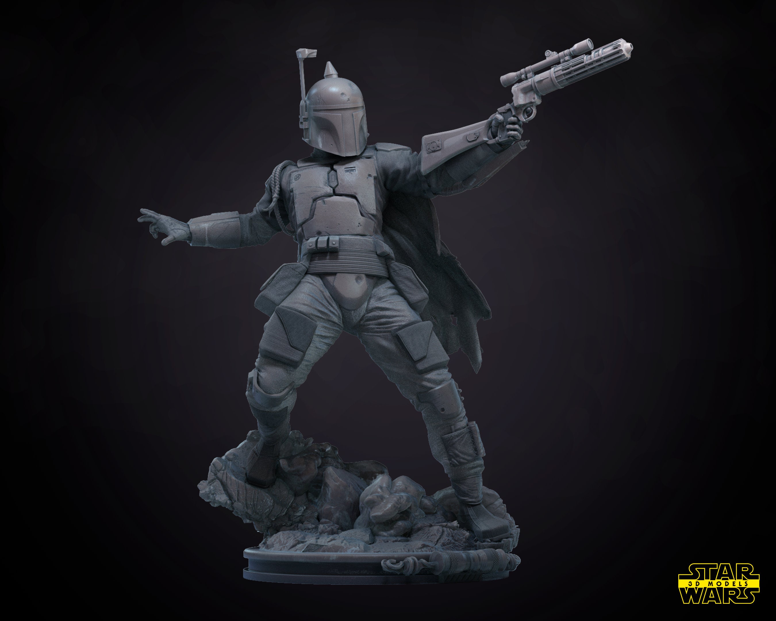 Boba Fett 3D Printed Model. - Etsy