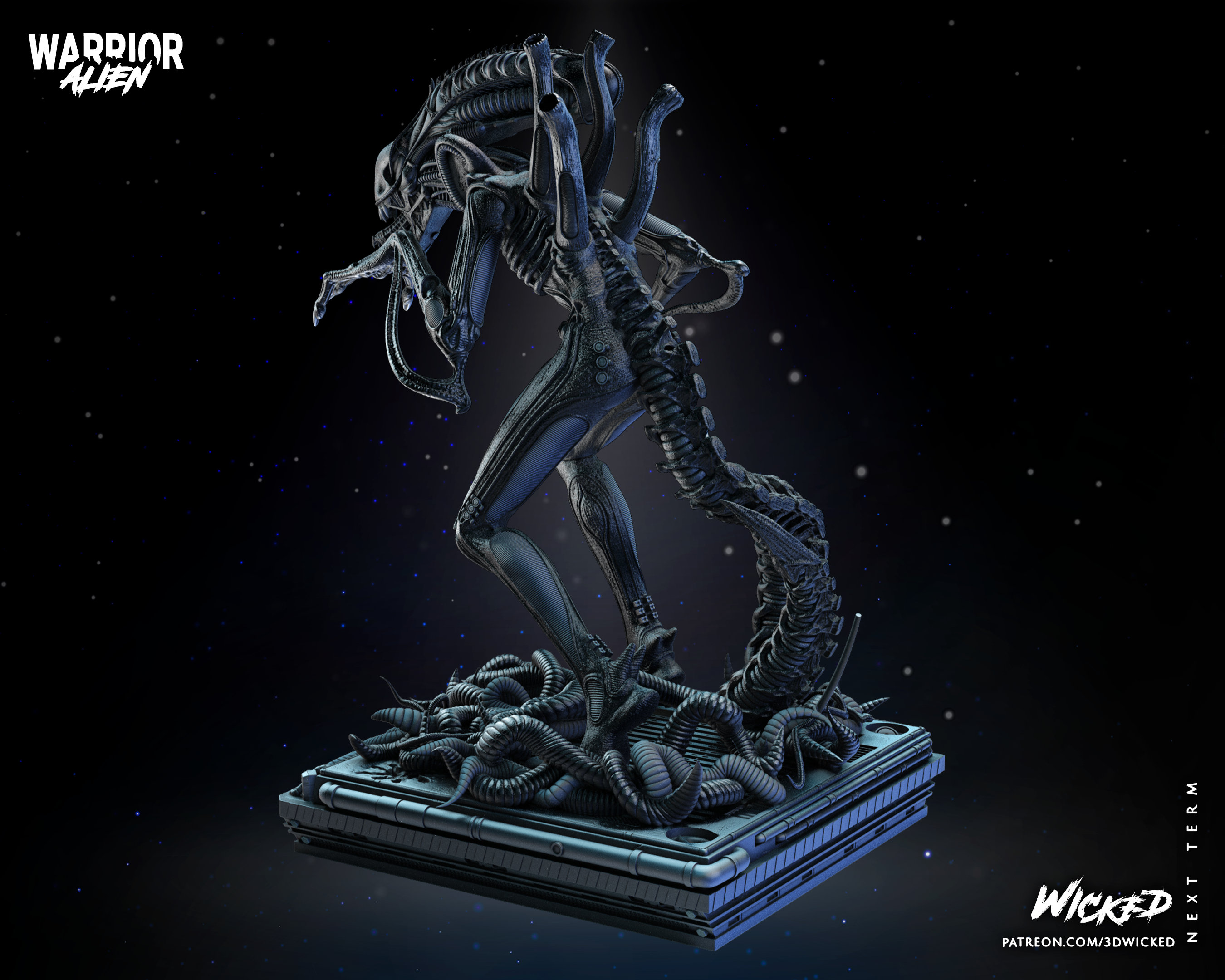 Fan Art Alien Xenomorph 3D Printed Model. - Etsy