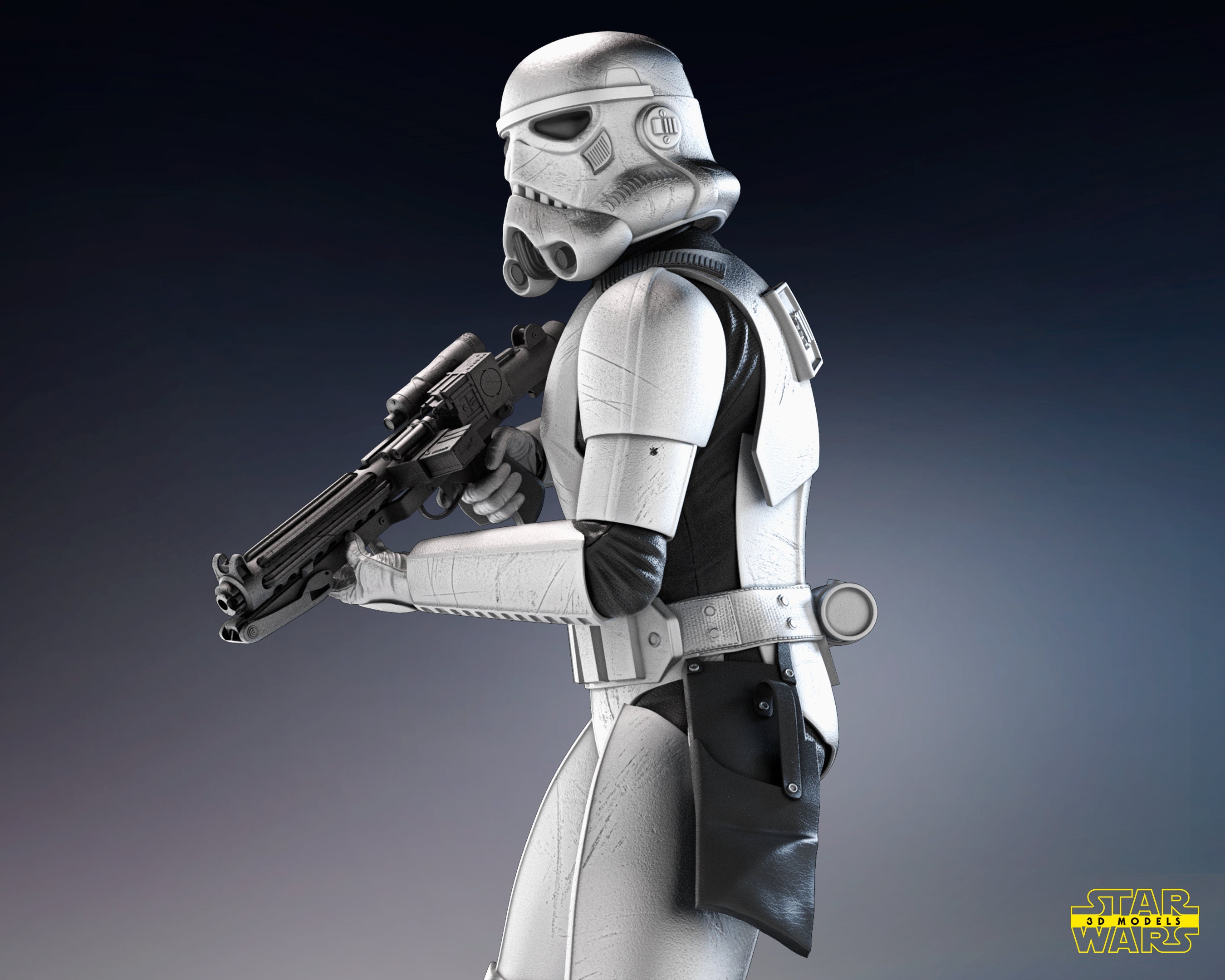 Fan Art Stormtrooper 3D Printed Model. - Etsy