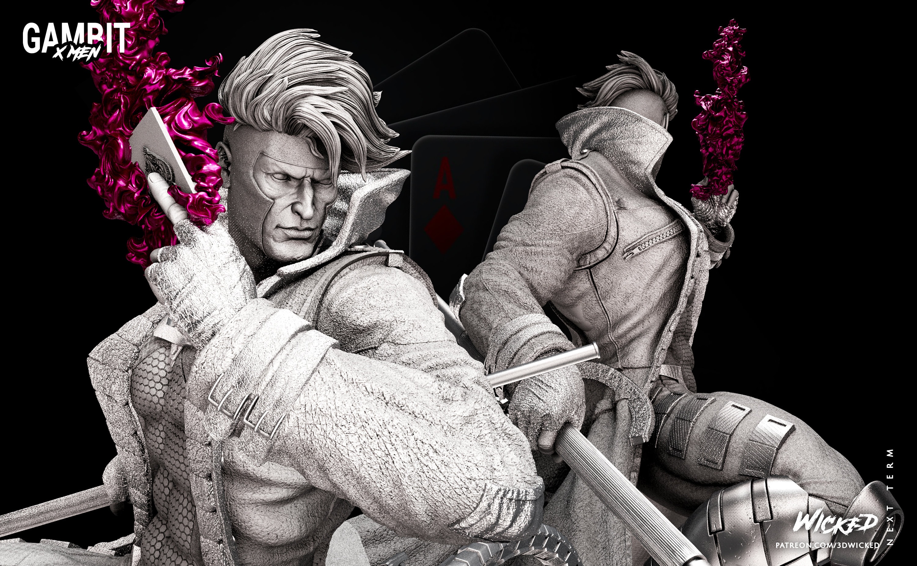 Fan Art Gambit 3D Printed Model. - Etsy