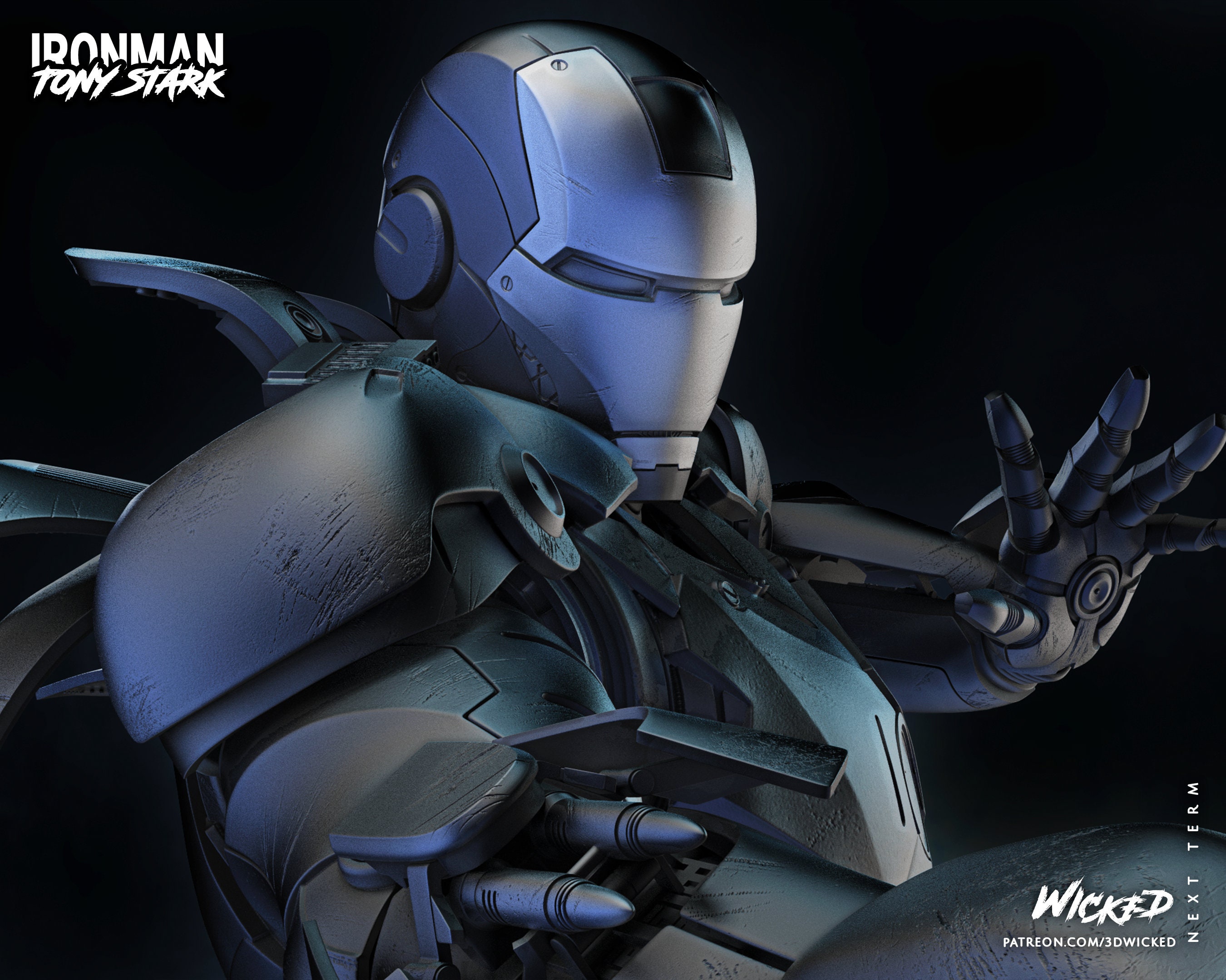 Fan Art Iron Man 3D Printed Model. - Etsy