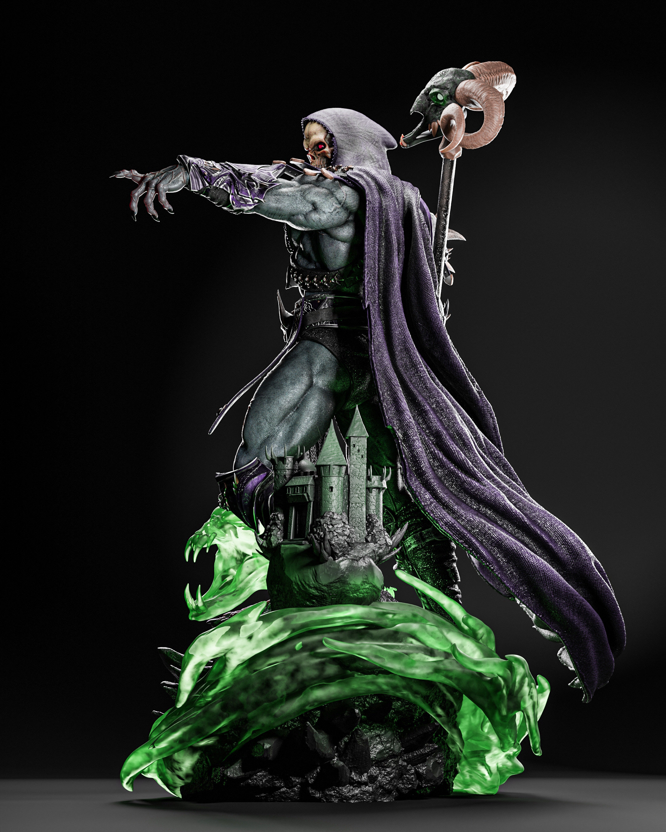Fan Art Skeletor 3D Printed Model. - Etsy
