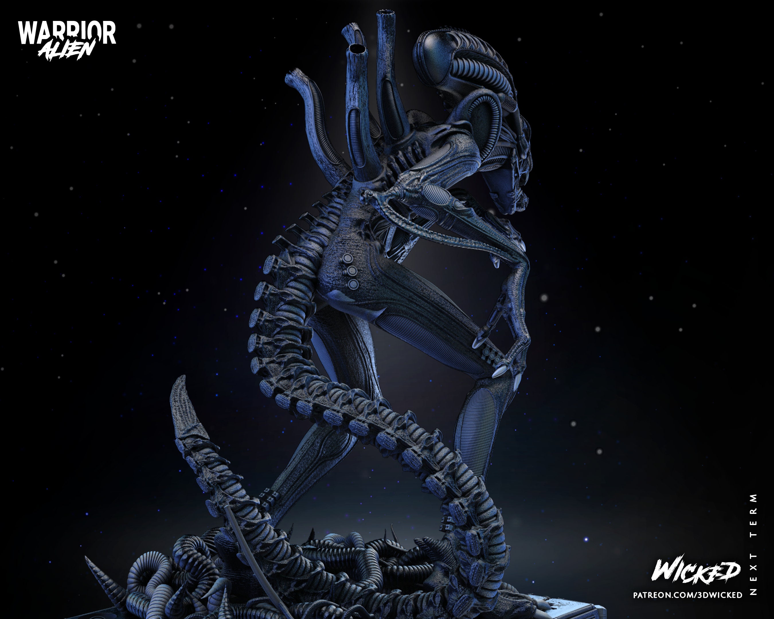 Fan Art Alien Xenomorph 3D Printed Model. - Etsy