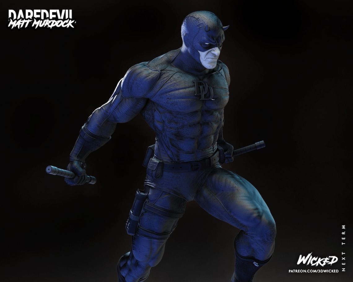 Fan Art Daredevil 3D Printed Model. - Etsy