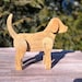 Handcrafted Wooden Standing Lab, Sculpture Rustic Decorative Wooden 3D ...