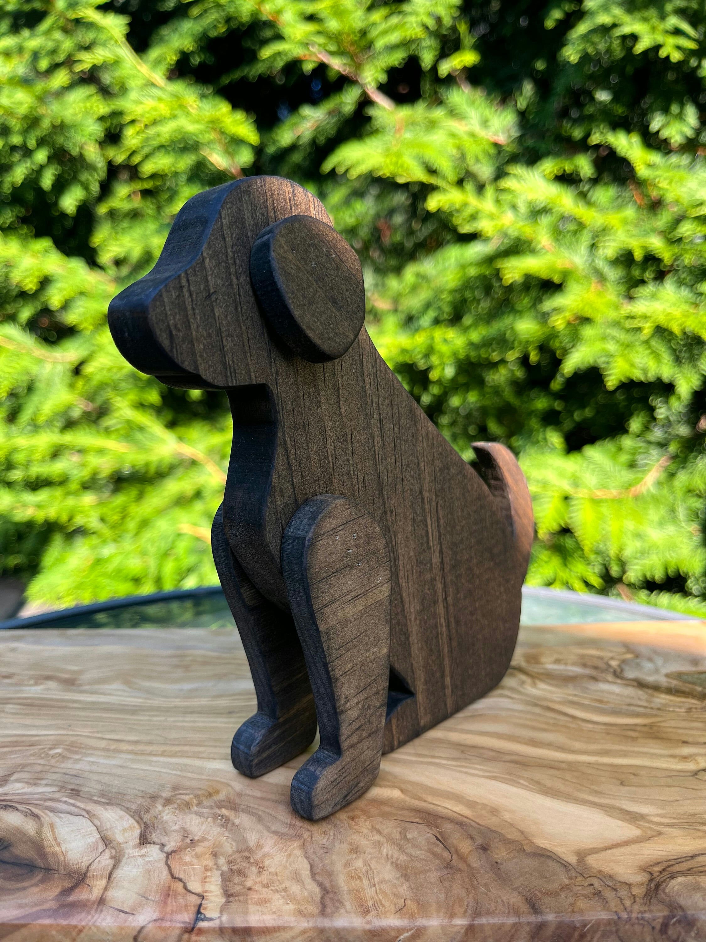 Rustic Reclaimed Wooden 3D Dog, Reclaimed Wood Dog, Tabletop Puppy ...
