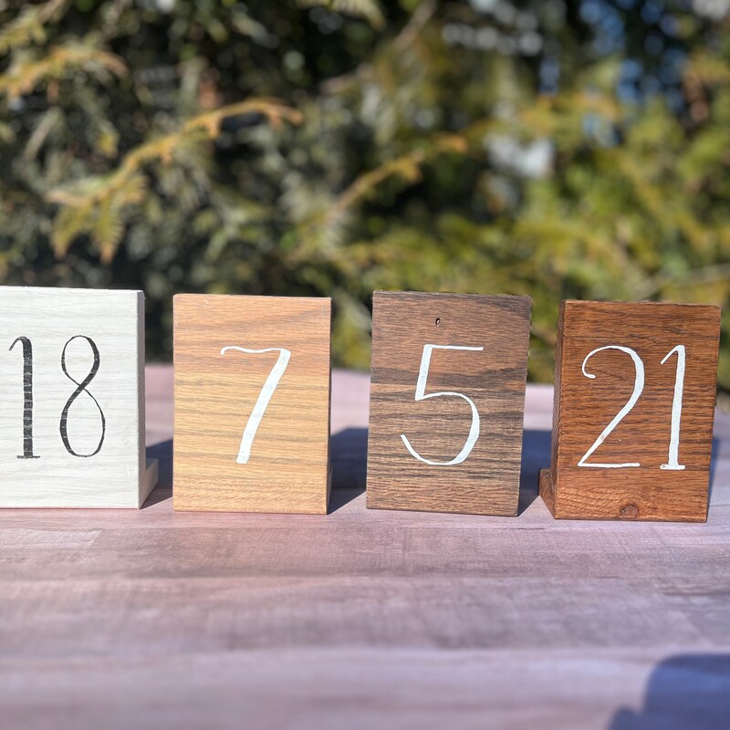 Wooden Numbers - Etsy