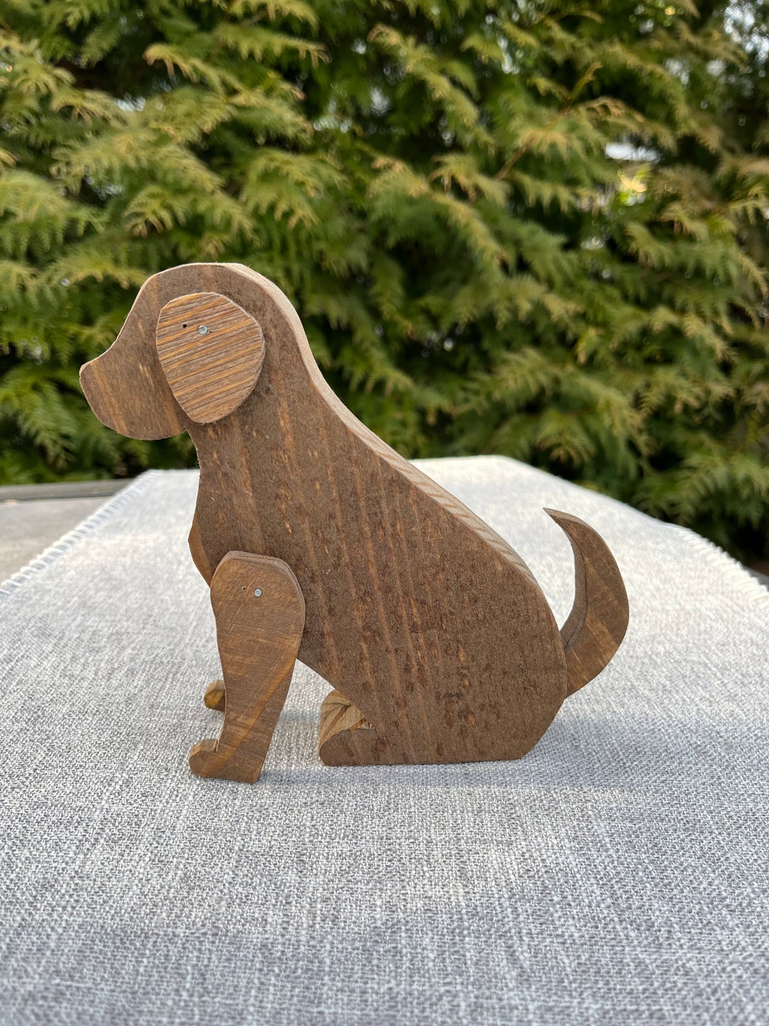 Rustic Reclaimed Wooden 3D Dog, Reclaimed Wood Dog, Tabletop Puppy ...