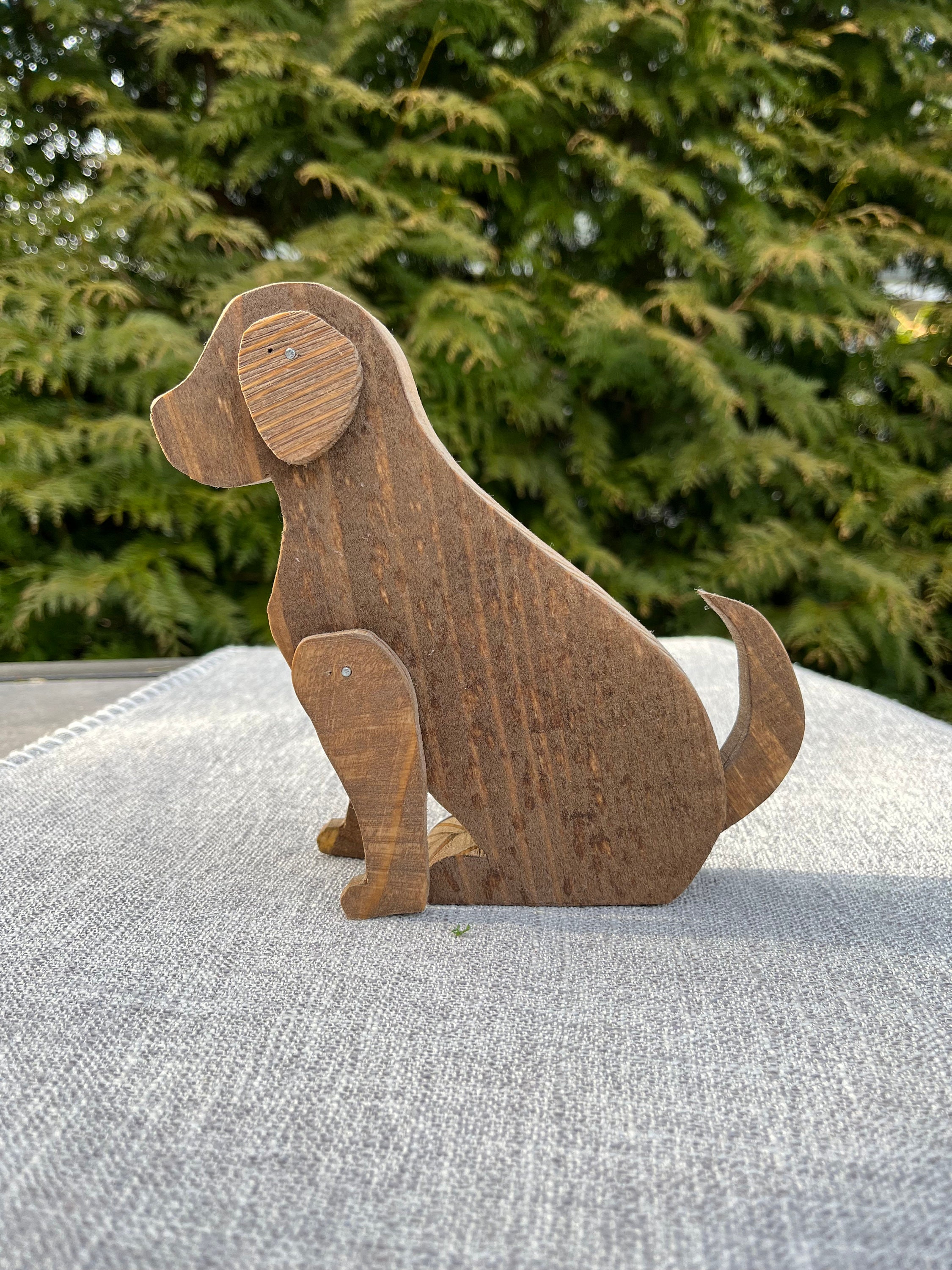 Rustic Reclaimed Wooden 3D Dog, Reclaimed Wood Dog, Tabletop Puppy ...