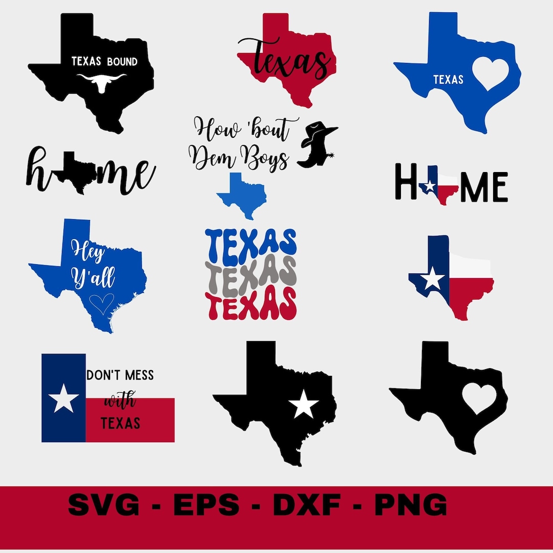 Texas SVG Bundle: State Pride Shirt Designs (digital Download) - Etsy