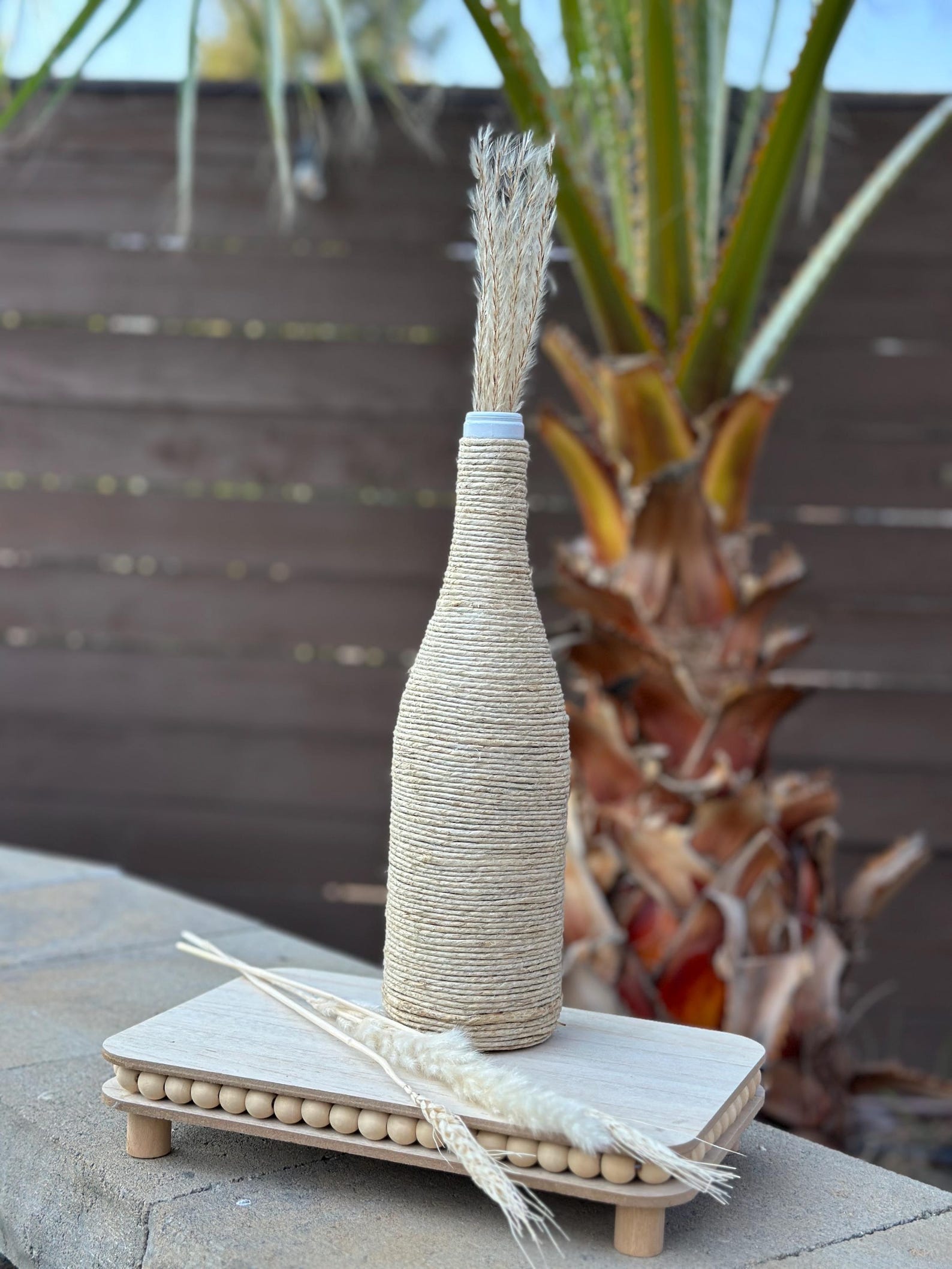Rustic Wine Bottle Decor: Jute Twine Centerpiece, Modern Farmhouse ...