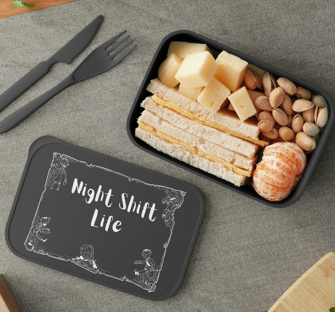 Night Shift Life Bento Box With Band and Utensils - Etsy