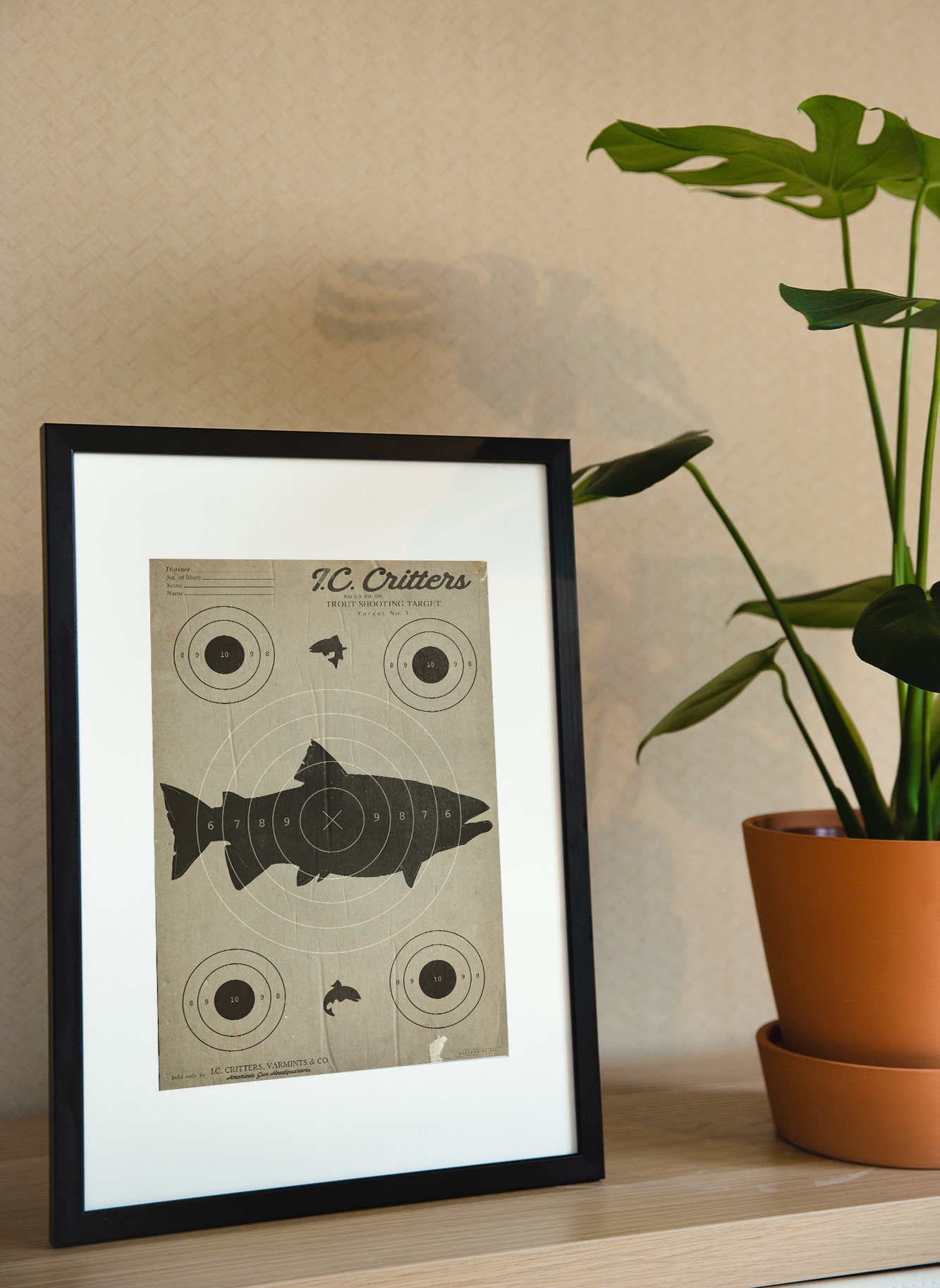 TROUT Shooting Target Western Fishing Hunting Wilderness Signage Print ...