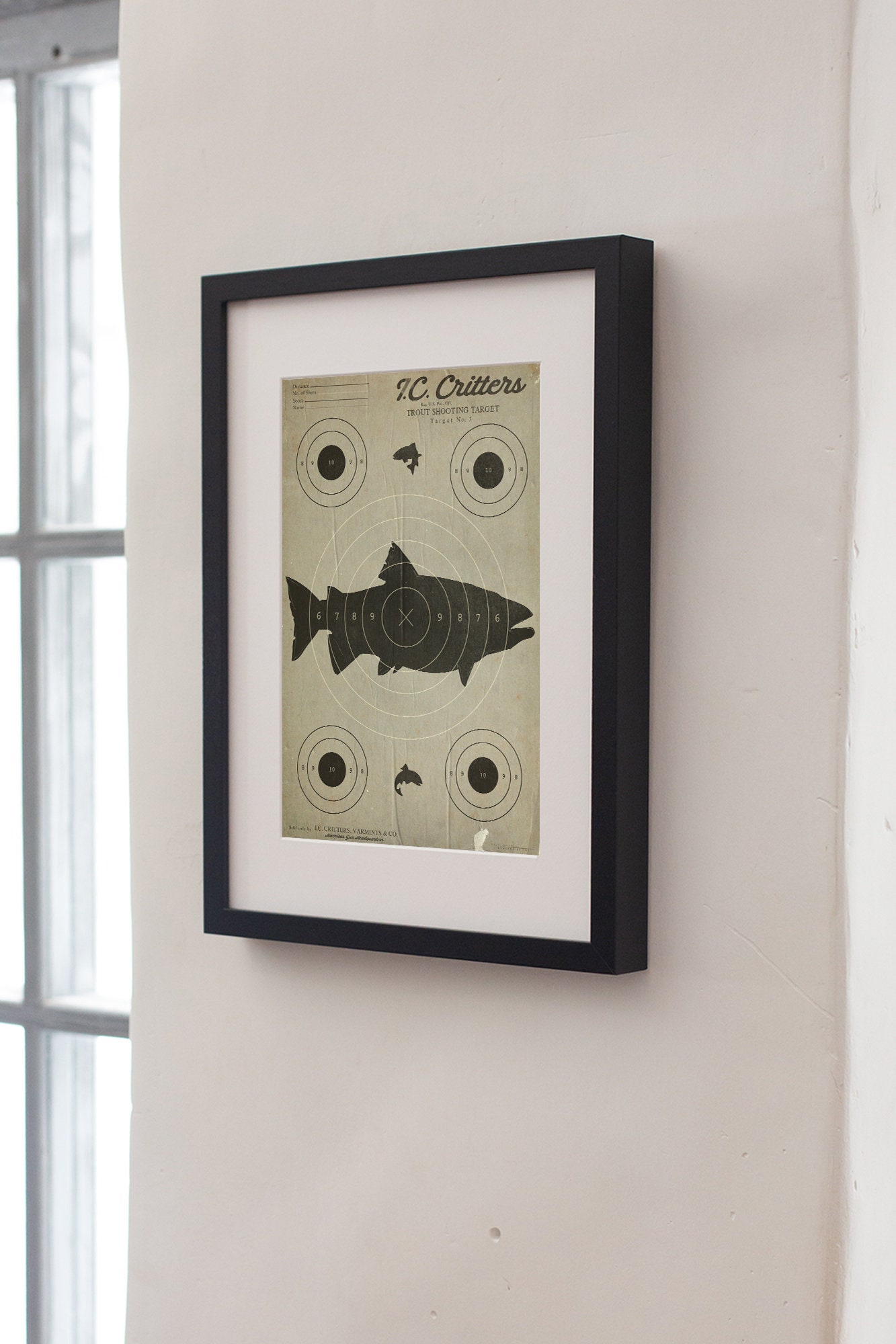 TROUT Shooting Target Western Fishing Hunting Wilderness Signage Print ...