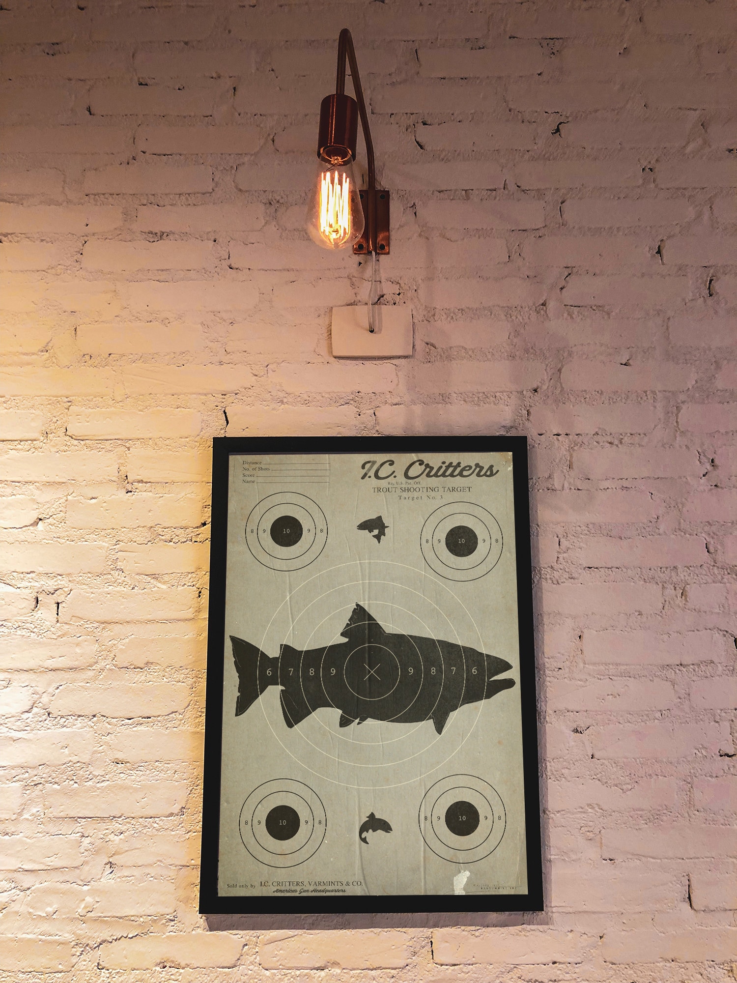 TROUT Shooting Target Western Fishing Hunting Wilderness Signage Print ...