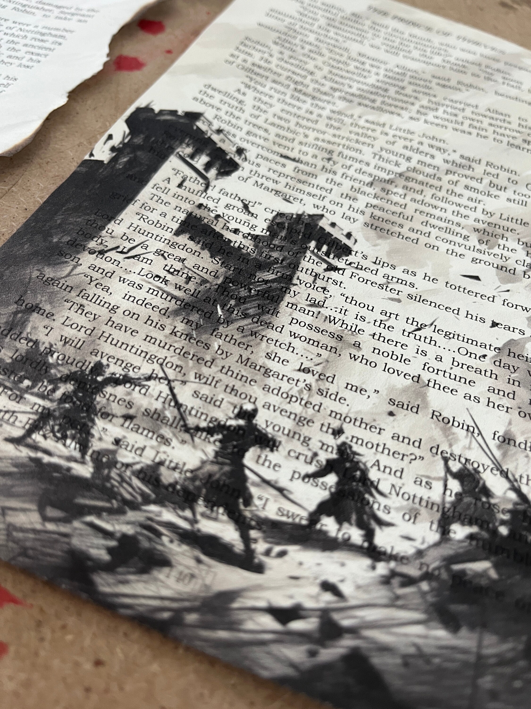 Robin Hood "prince of Thieves" Alexandre Dumas Book Art Print Book Page ...