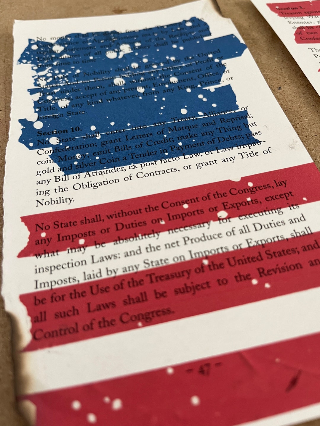 Declaration of Independence & US Constitution Book Page Art Print ...